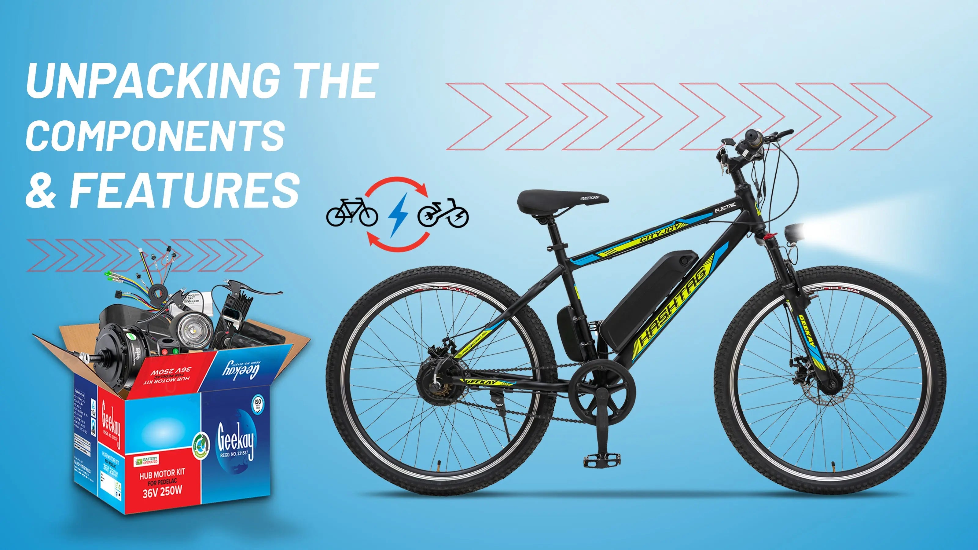 Unpacking the Geekay Electric Bicycle Conversion Kit